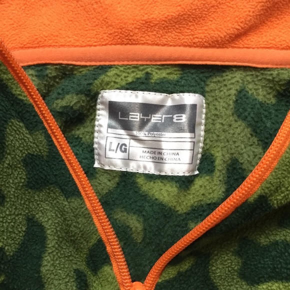 Layer 8 | Jackets & Coats | Layer 8 Boys Camo Green Orange Sweater ...